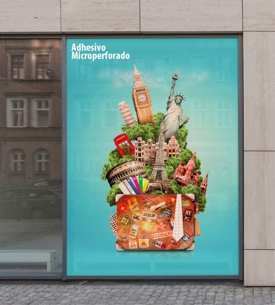 Adhesivo Microperforado - Gráfica Online - Pixxel